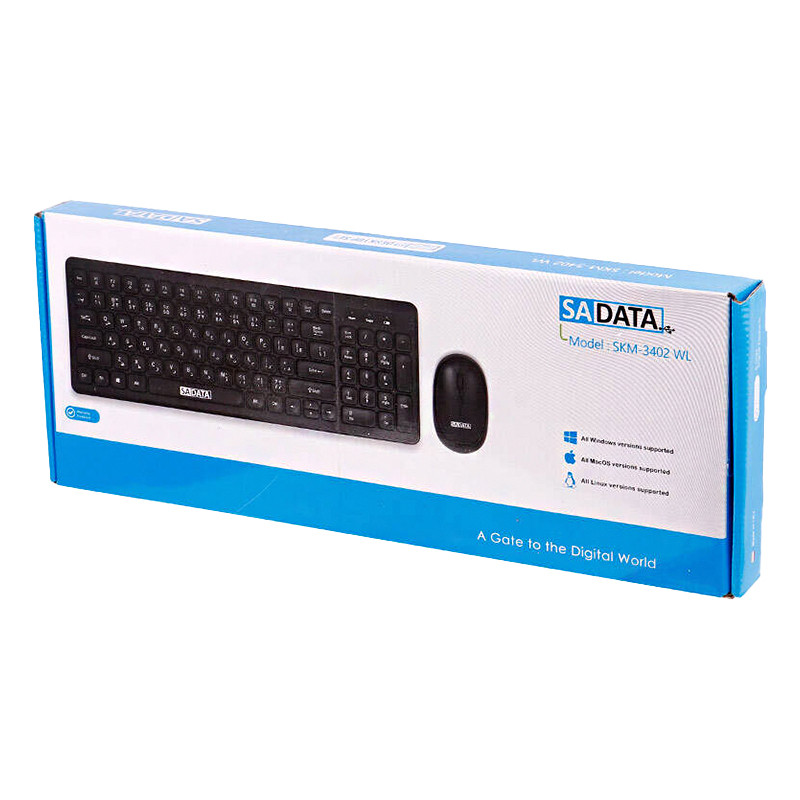 کیبورد و ماوس بی سیم آکبند سادیتا مدل SADATA SKM-3402 - فروشگاه کافه ستوک