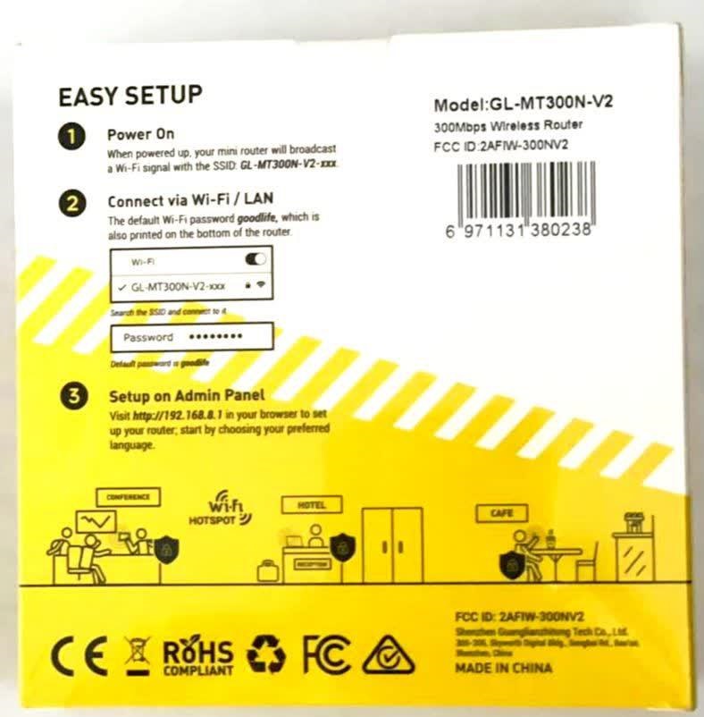 روتر آکبندGL.iNet MANGO GL-MT300N-V2 Mini Travel Router - فروشگاه کافه ستوک