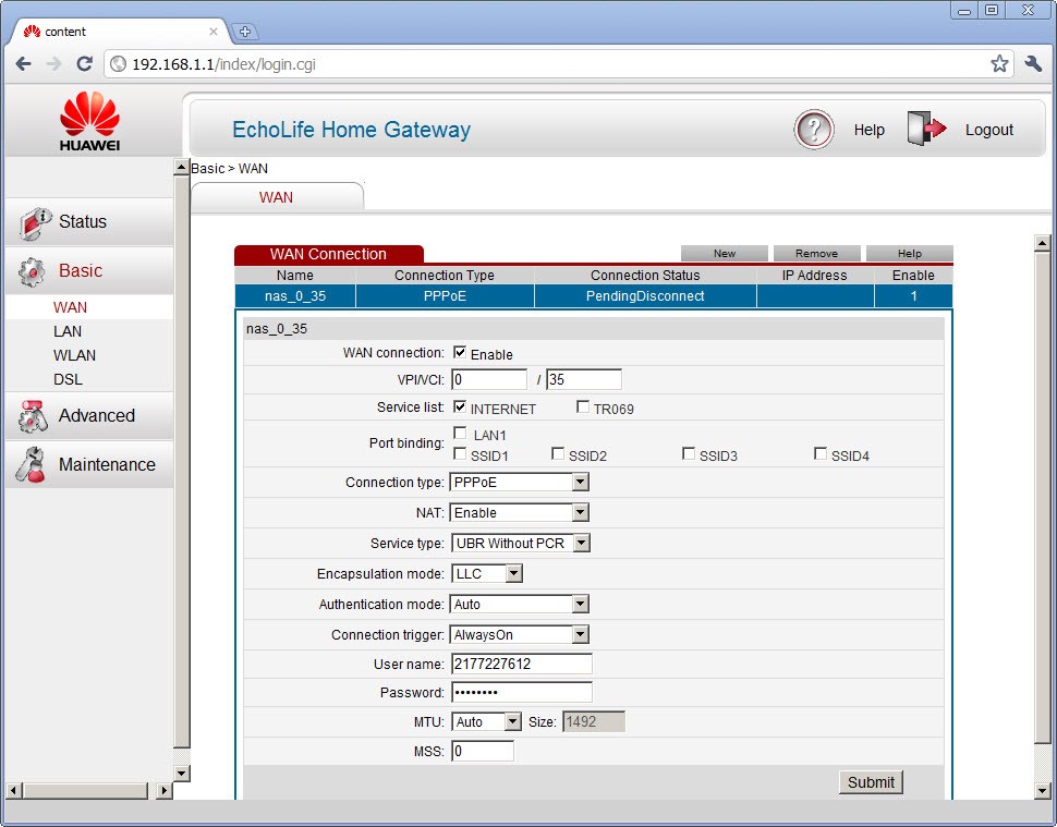 مراحل آموزش و تنظیم کانفیگ مودم هواوی مدل huawei hg655b - فروشگاه کافه ستوک