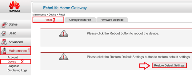 مراحل آموزش و تنظیم کانفیگ مودم هواوی مدل huawei hg655b - فروشگاه کافه ستوک